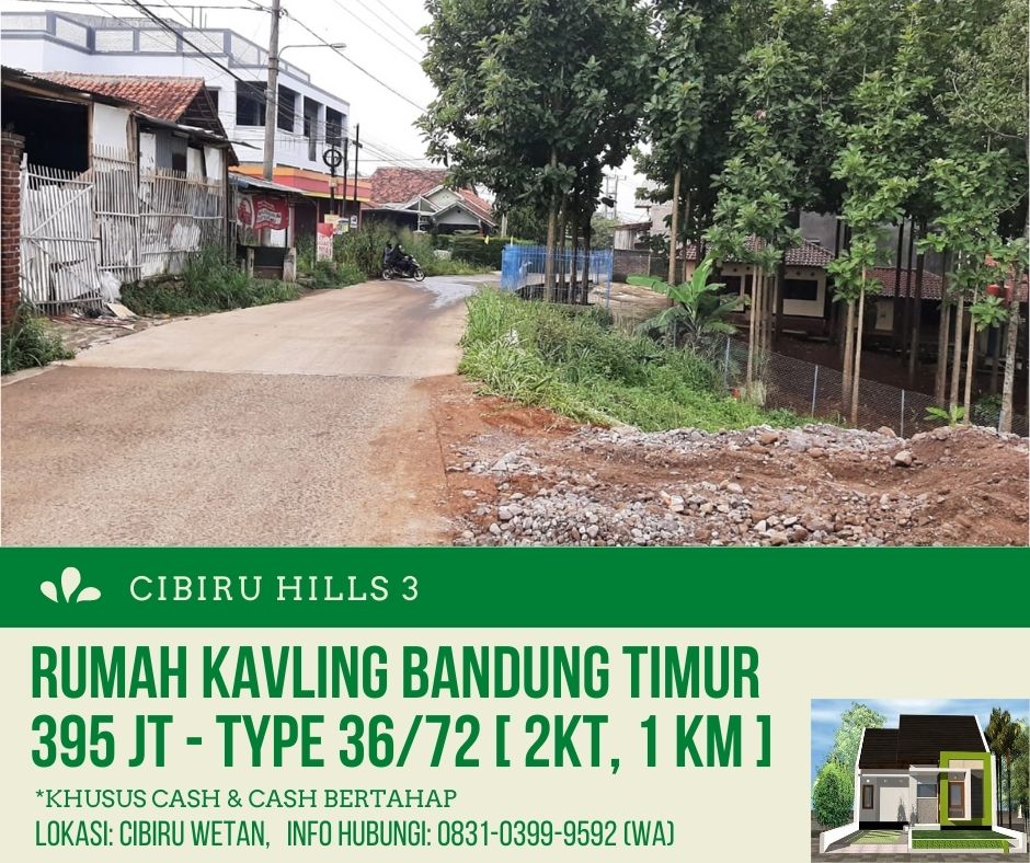 Rumah Daerah Cibiru Atas Bandung Timur Type 36/72 395 Juta Di Bandung ...